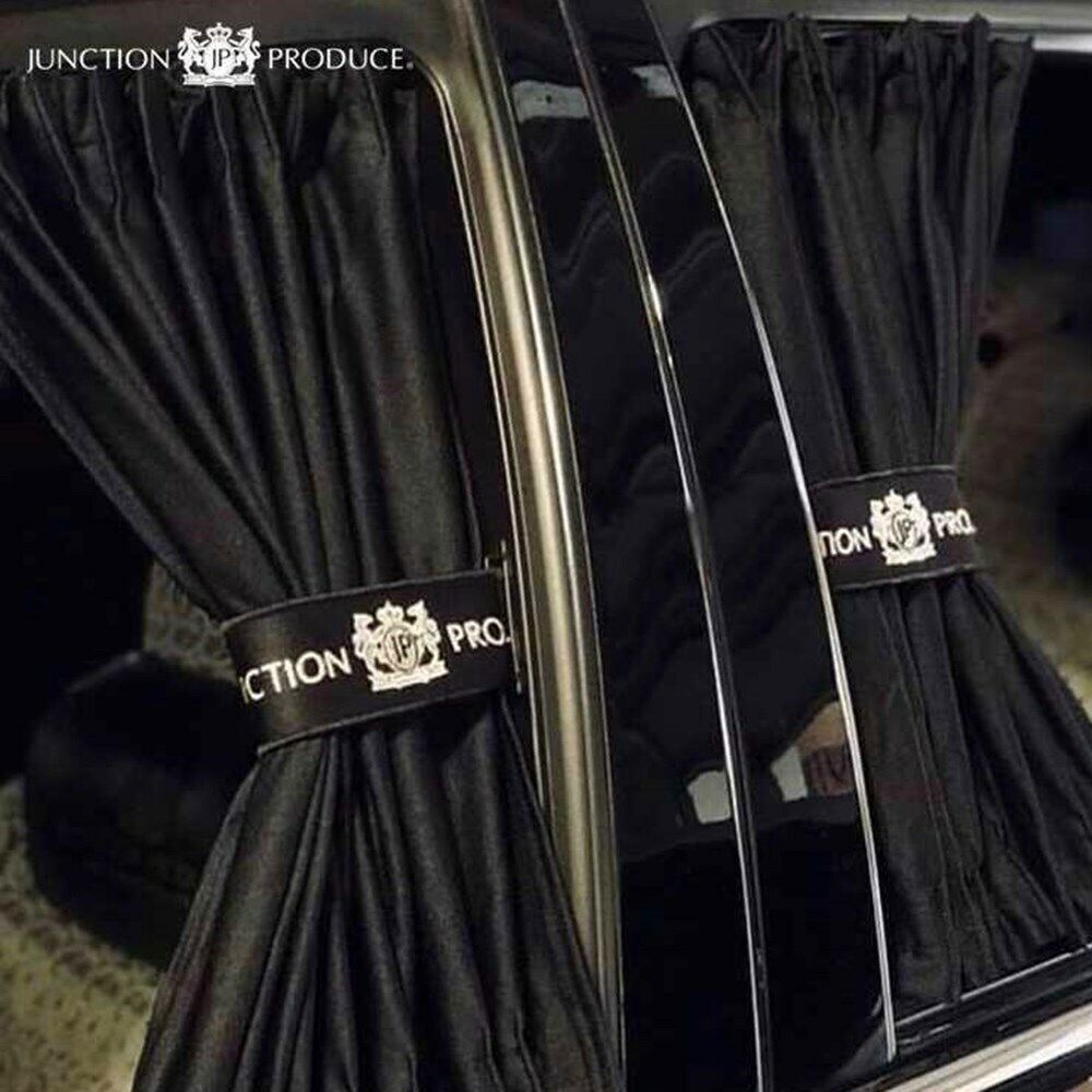 2Pcs JDM Junction Produce Car Curtains Gold JP Letter Window Shade ...