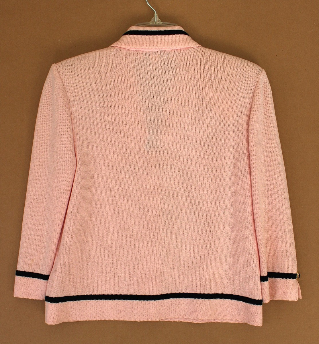 St. John Collection by Marie Gray Light Pink Black Trim Knit St. John Collection by Marie Gray Light Pink Black Trim Knit