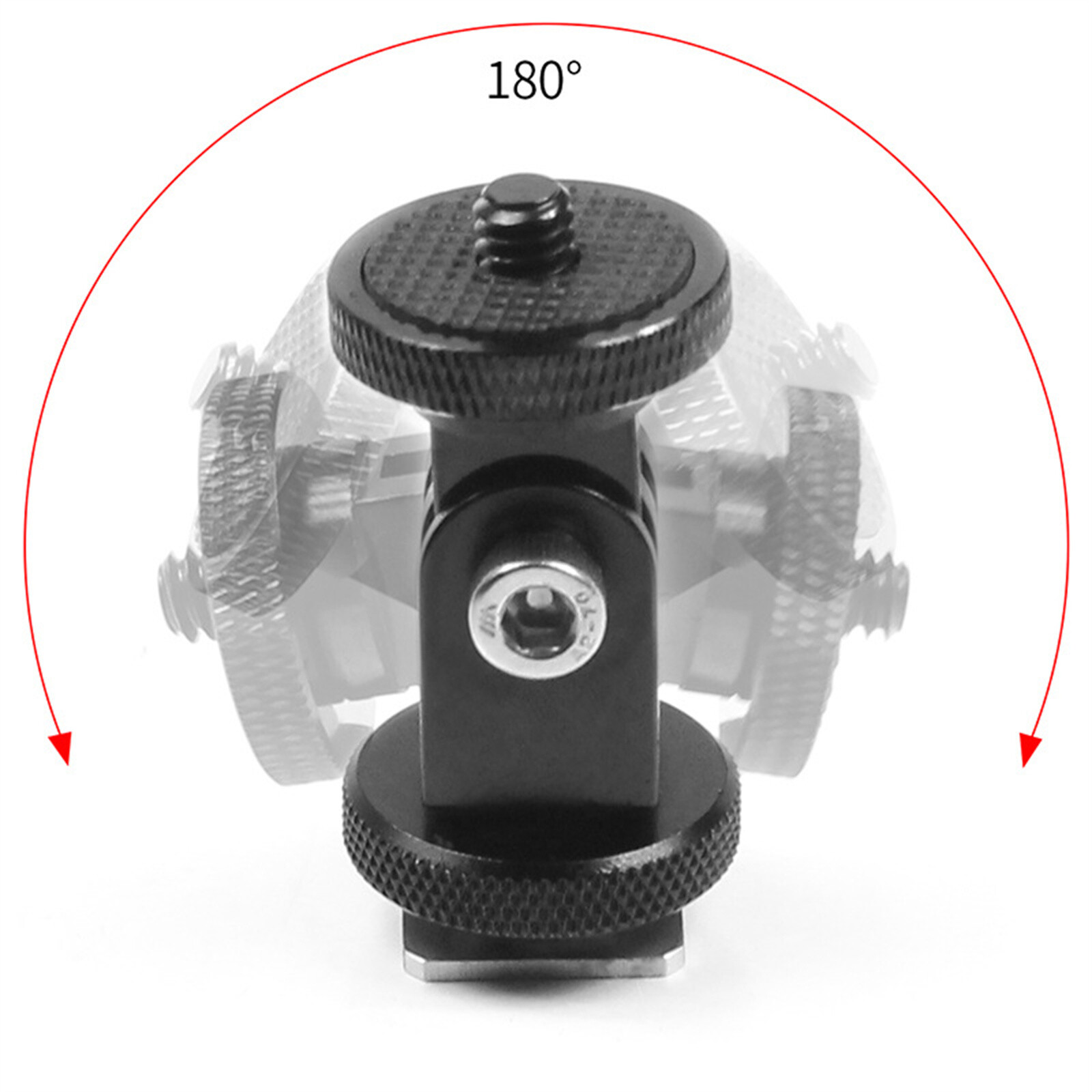 New 1/4 Screw 360° Rotatable Cold Shoe Mounting Bracket For GoPro ...