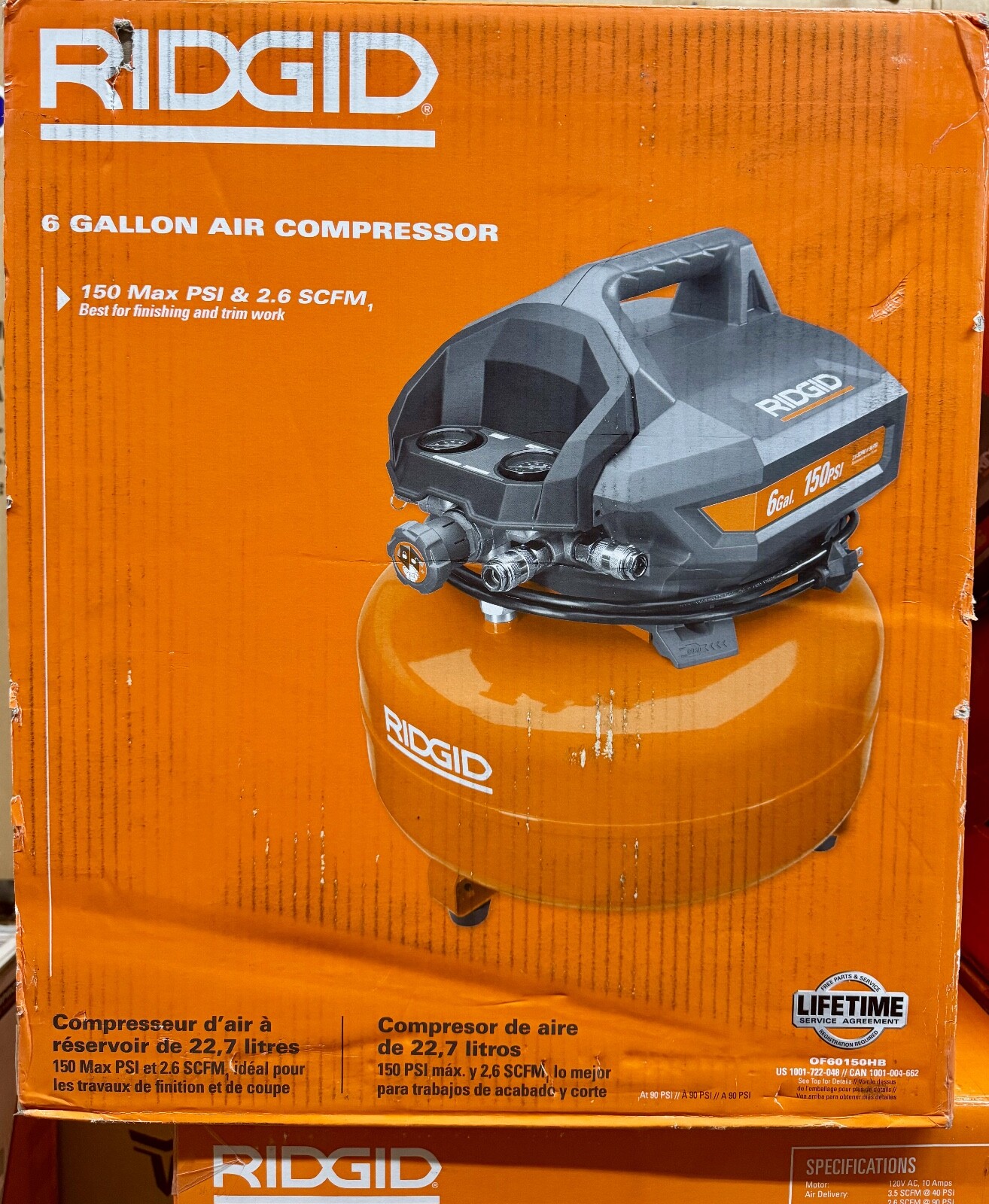 Ridgid OF60150HB 6 Gal. Portable Electric | Grelly USA