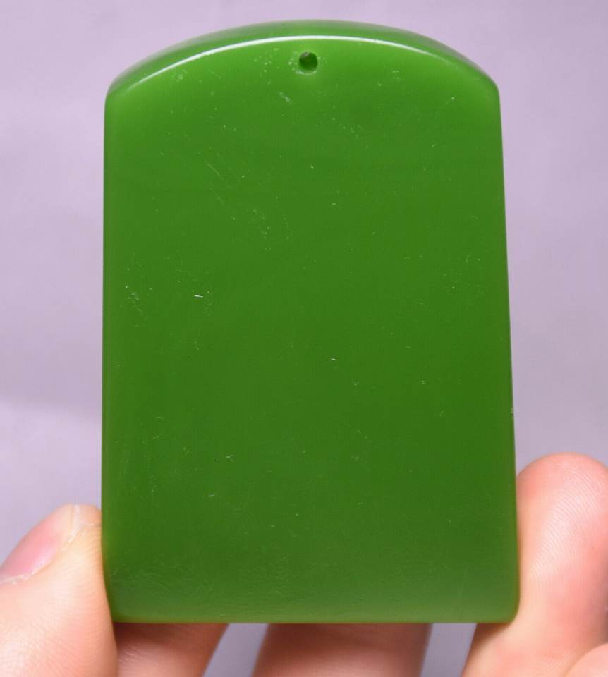 6.1CM Unique China Natural Green Jade Carving Beauty Belle Amulet ...