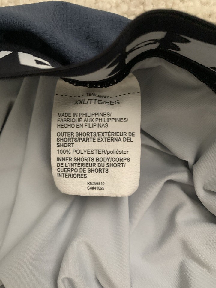 Under Armour 2 In 1 Shorts Mens 2XL Blue Athletic Compression Inner ...