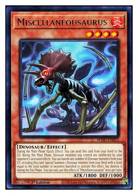 YuGiOh WISU-EN011 Miscellaneousaurus Wild Survivors Rare | eBay