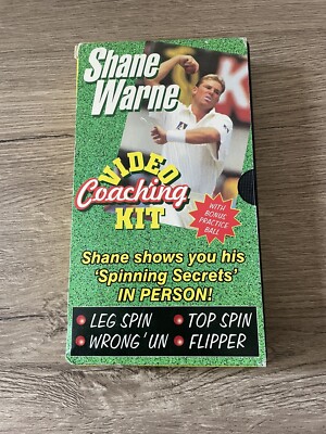 Shane Warne Video Coaching Kit VHS Tape W/Box Vintage 1990s | eBay ...