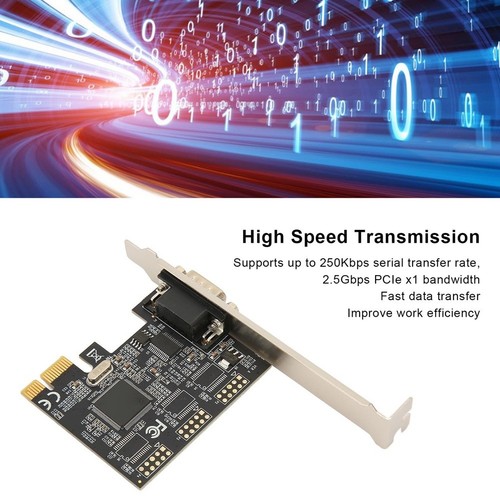 Pcie X1 to RS232 Serial Adapter Card Industrial Control Computer ...