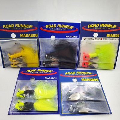 Blakemore Road Runner Marabou 1/8 Oz Jighead Jigs 2 Count Pack You ...