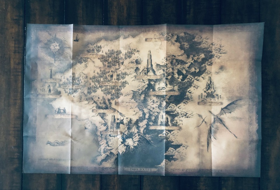 Dark Souls II 2 Collector's Edition Map + Character Class Poster Double ...