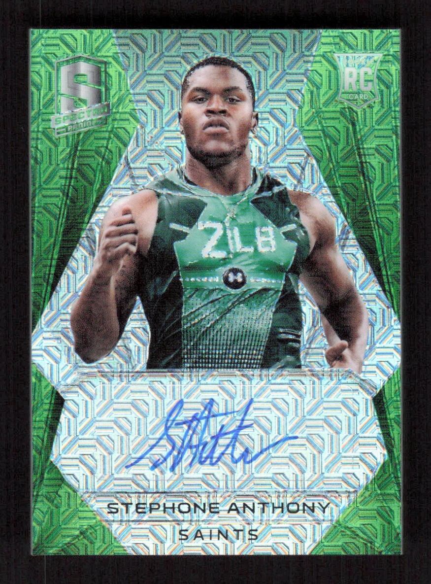 2015 Panini Spectra #2112 Stephone Anthony RC Green Mojo Auto #'d /25 | eBay