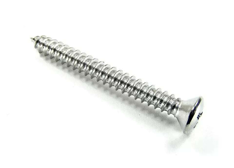 For Nissan Chrome Interior Screws- #8 x 1-1/2" Long Oval Head- 25 ...