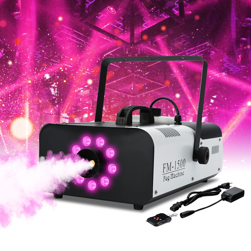 1500W Fog Smoke Machine RGB LED Stage DJ Fogger Smoke Effect Multi ...