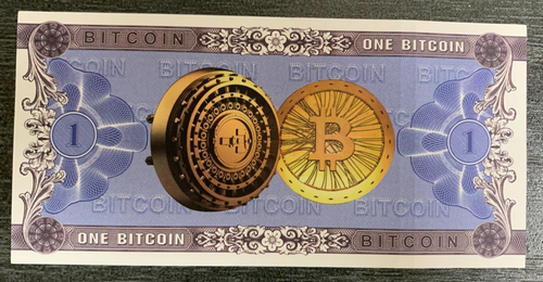 BTC 1 Blue/White Banknote/Bill w/ UV Overlay non-currency Souvenir NEW ...