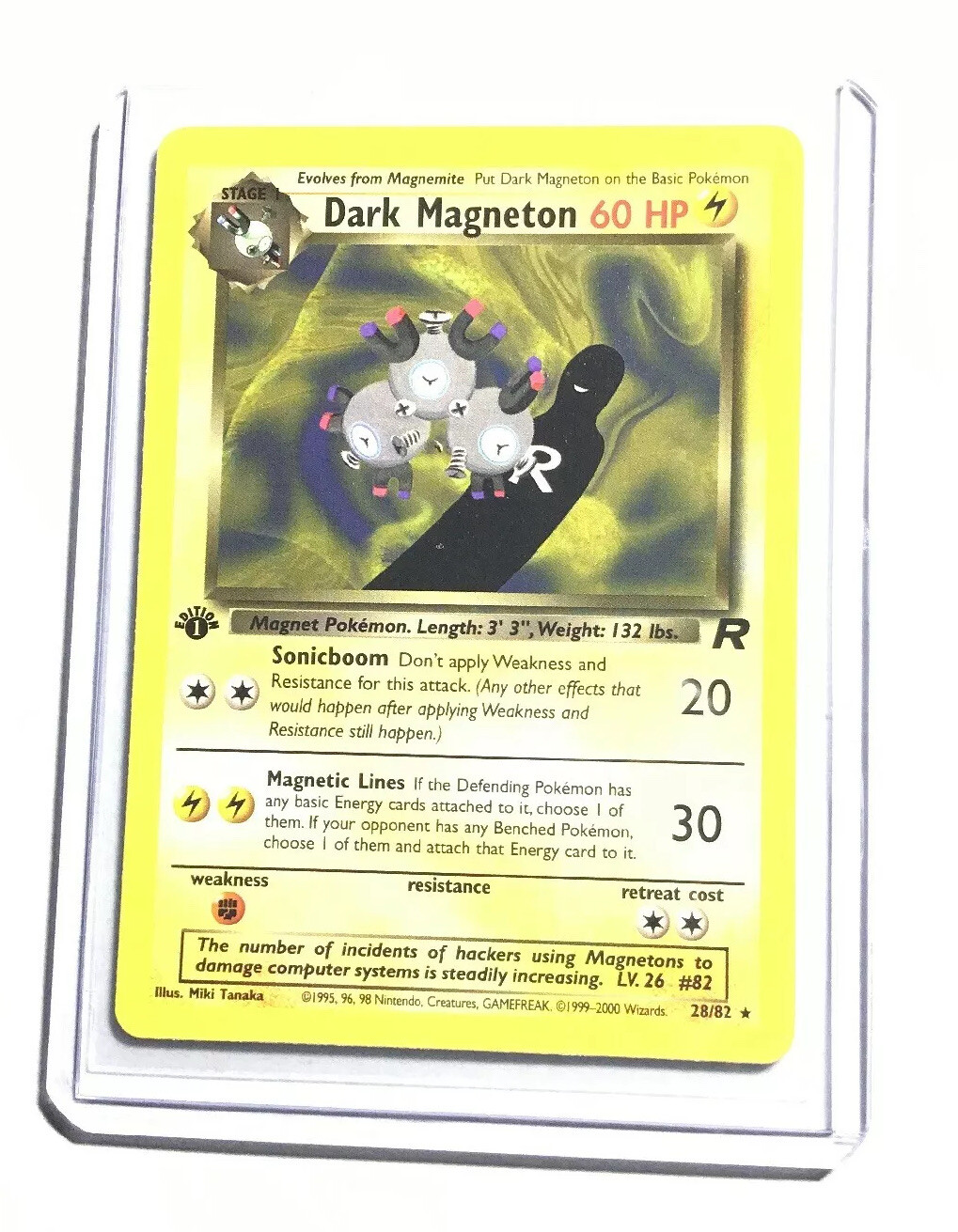 DARK MAGNETON - 28/82 - 1st Edition Team Rocket - Rare - Pokemon - NM ...