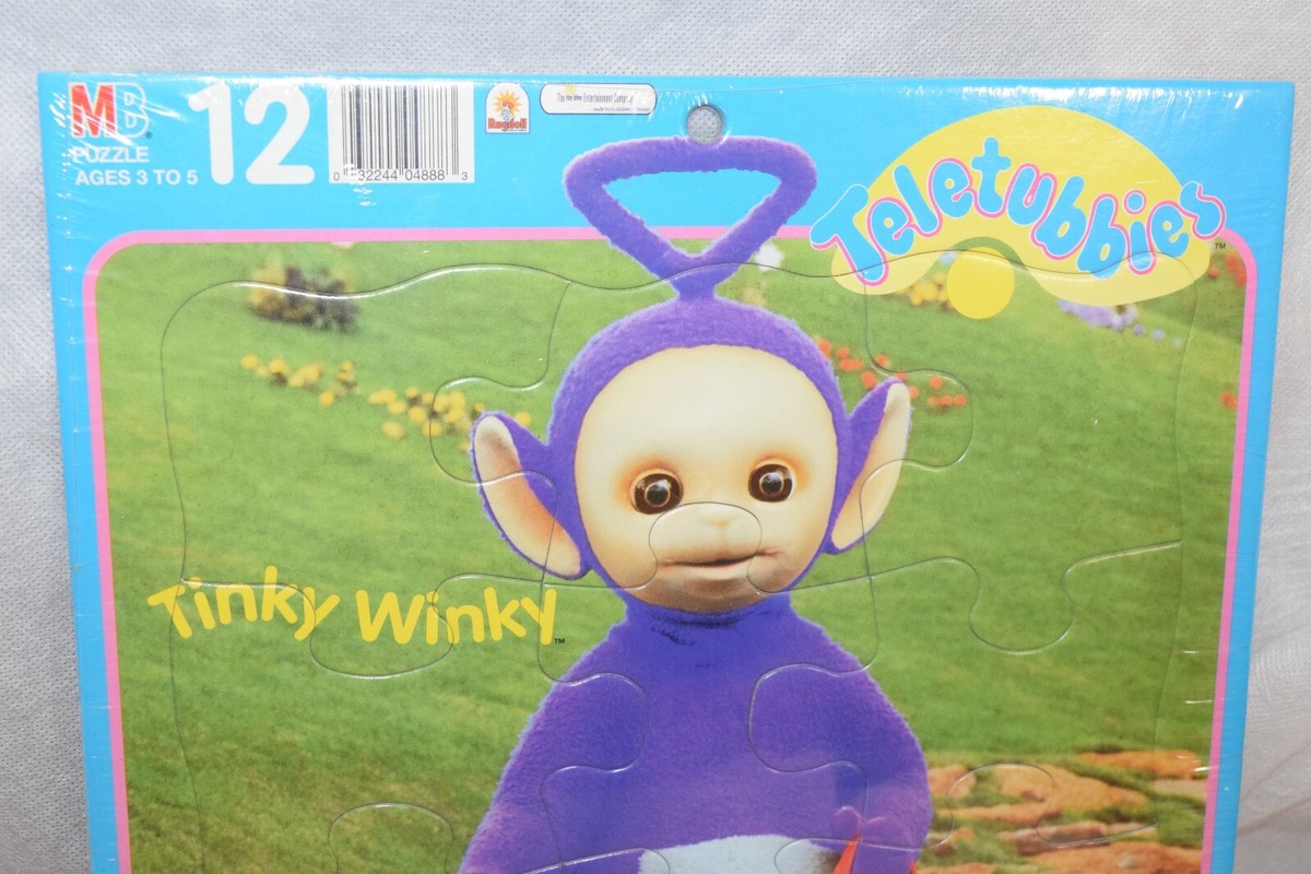 Teletubbies Tinky Winky Bag Vintage 1998 Mega Blocks Teletubbies Laa