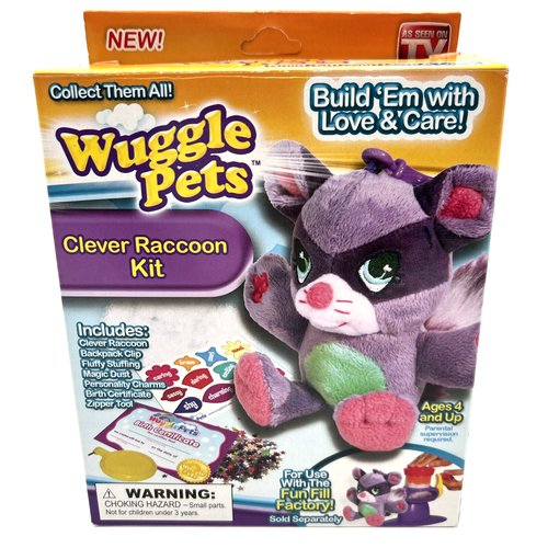 Wuggle Pets Clever Raccoon Kit as Seen on TV Stuffed Animal Toys ...