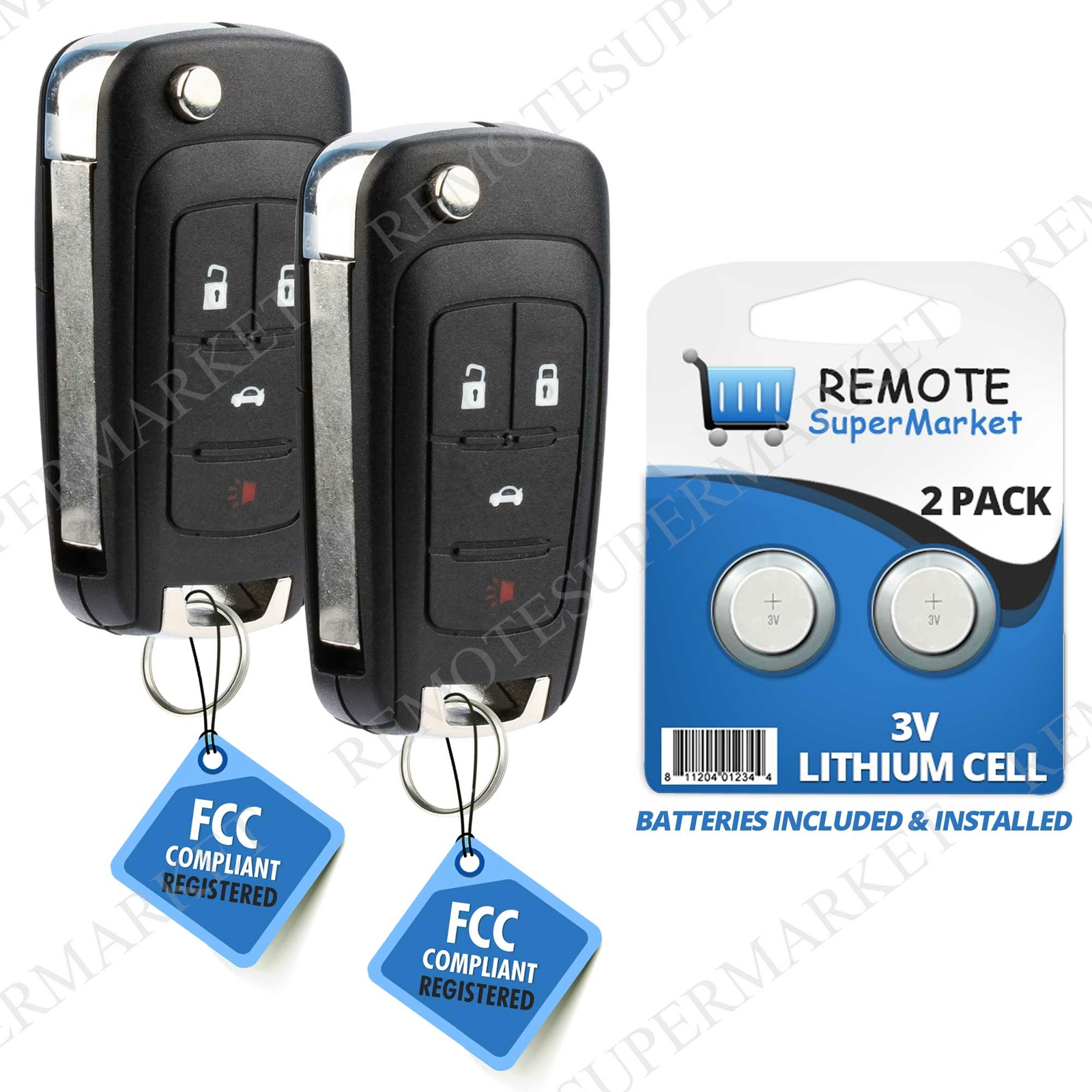 2 For OHT01060512 Remote Start Chevy 2010-2017 Equinox Sonic Trax GMC ...