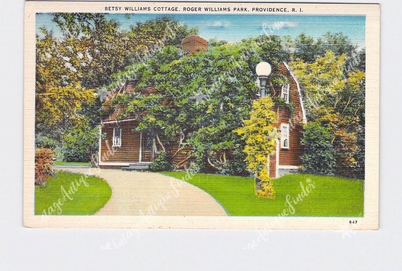 PPC Postcard RI Rhode Island Providence Betsy Williams Cottage Roger ...