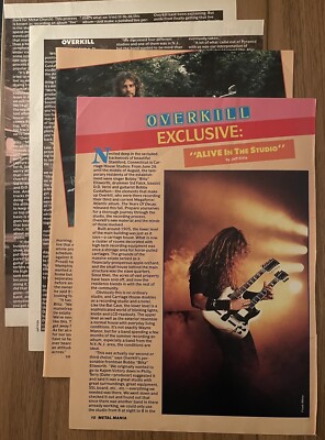 Vintage Overkill Bobby Blitz Ellsworth Sid Falck DD Verni Magazine ...