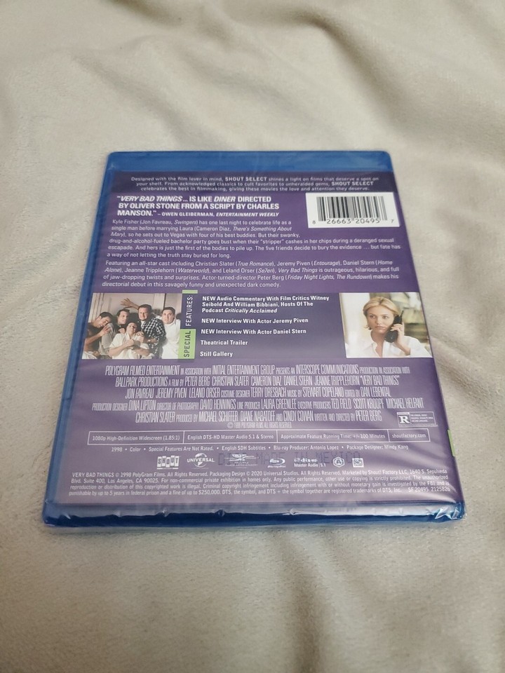 Very Bad Things - Blu Ray - Shout Select - Cameron Diaz / Christian ...