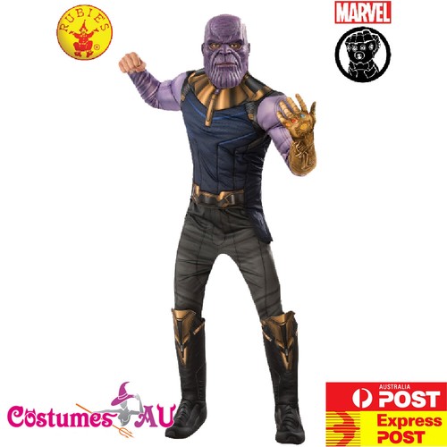 Mens Deluxe Thanos Costume Adult Avengers 4 Endgame Marvel Superhero ...