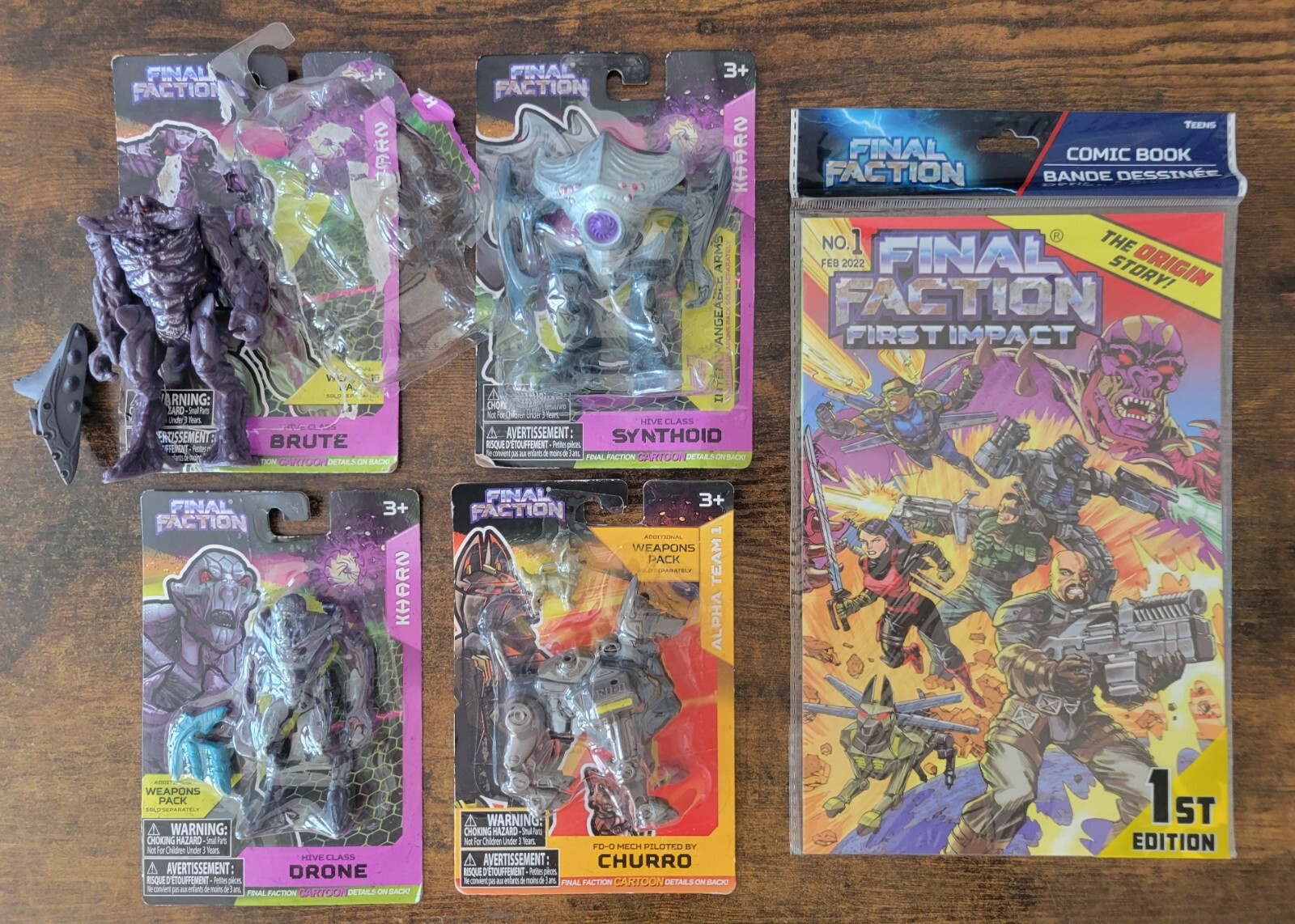 Final Faction Lot Of 4 Action Figures with Comic Book #1 - NEW | eBay