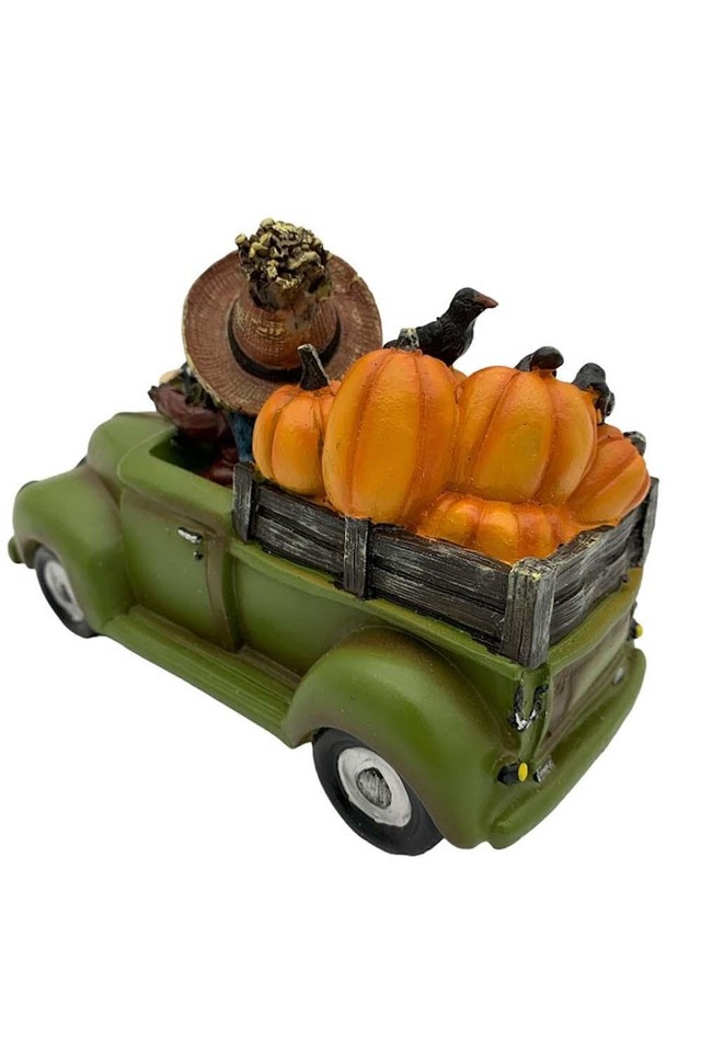 Valerie Scarecrow Figure Driving Truck with Pumpkins | eBay