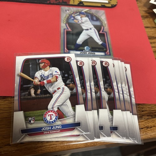 2023 Bowman #43 Josh Jung Rookie RC Baseball Card Rangers X 10 | eBay
