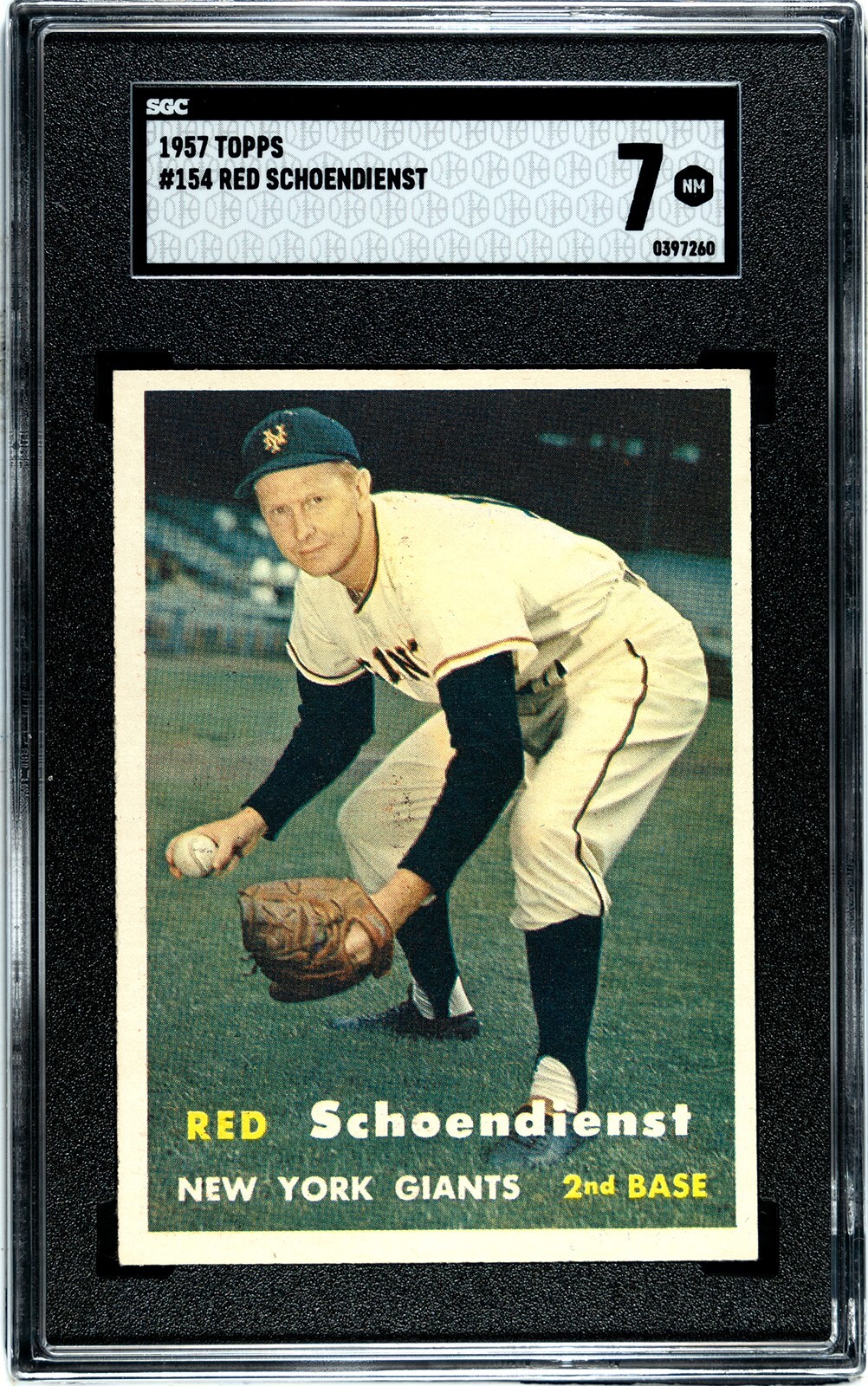 Red Schoendienst 1957 Topps Baseball Card #154- SGC Graded 7 NM | eBay
