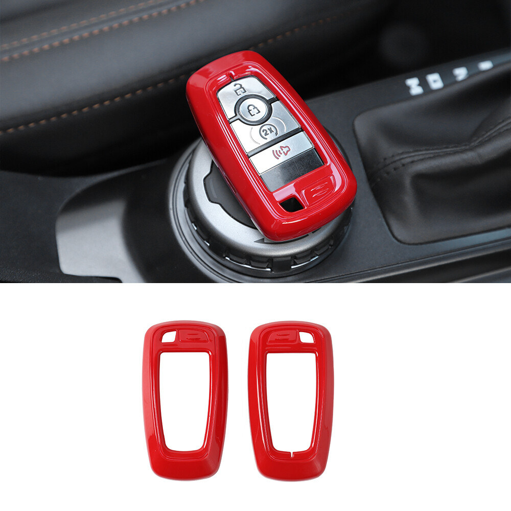 Red Key Fob Cover Case Skin Shell Cap For Ford F150 18+/Bronco/Bronco ...