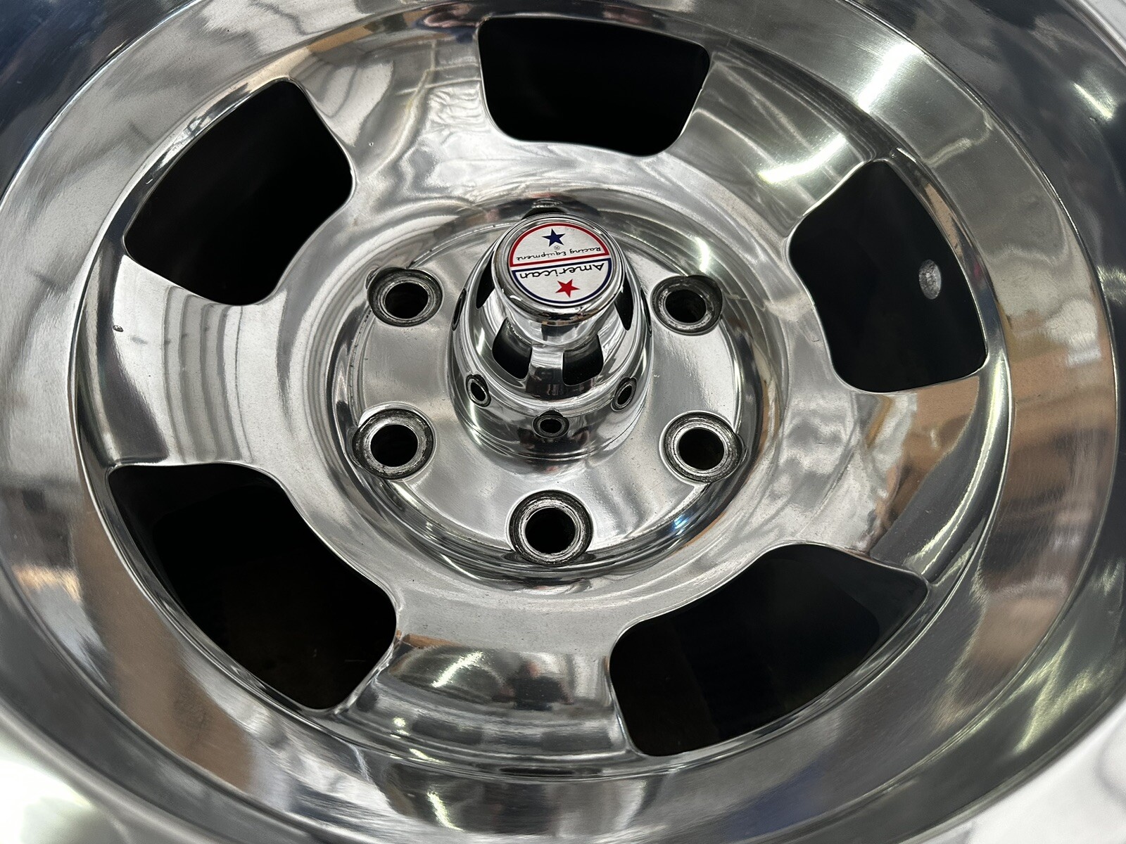 (2) 15x8.5 VINTAGE REAL AMERICAN RACING SLOT MAGS CHEVY 6 LUG 2WD TRUCK ...