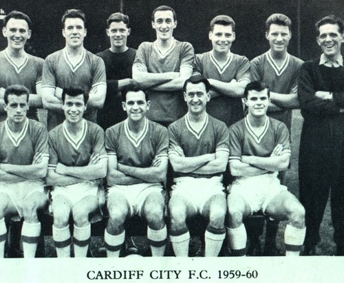 Cardiff City FC 1959 – 60 printed team photograph sports card vintage ...