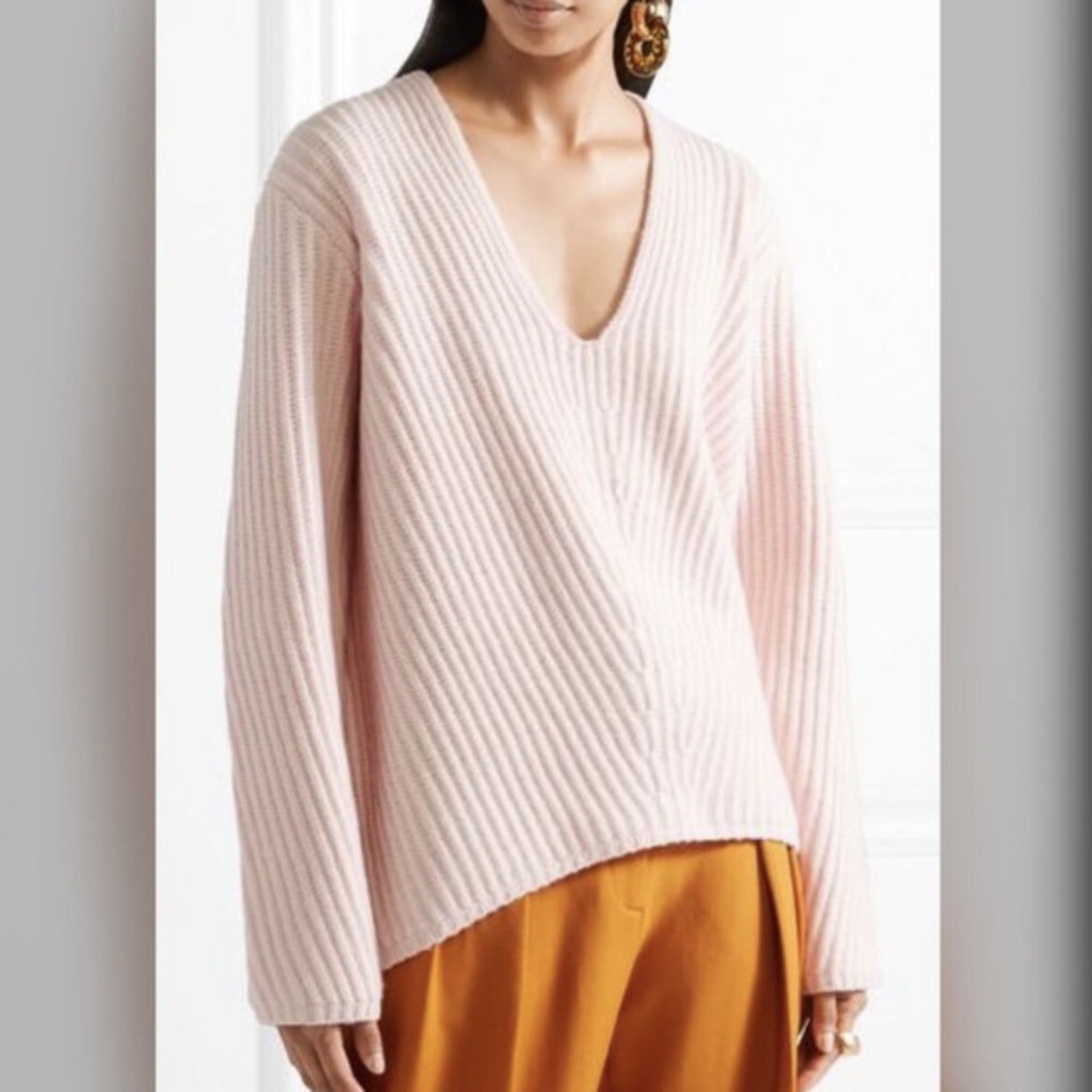 ACNE Studios Deborah Wool Chunky Knit Sweater Pink Si… - Gem