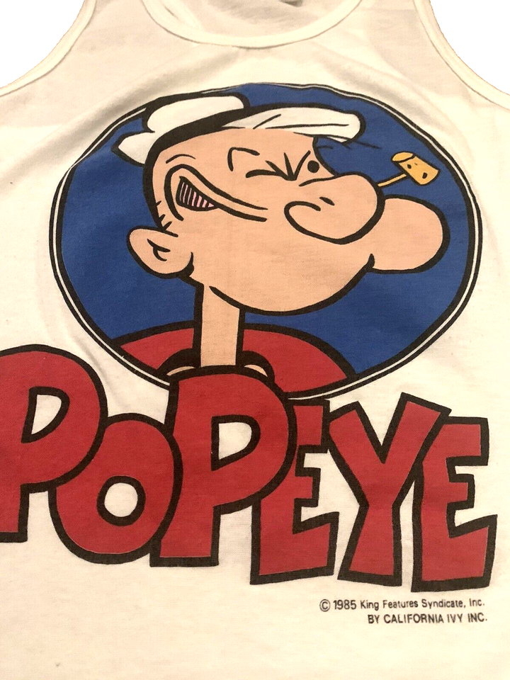 Vintage Popeye Tank Top Size Medium 1985 | eBay