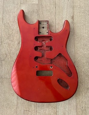 Metallic red strat body. Made in Korea 90’s. Plywood | eBay UK