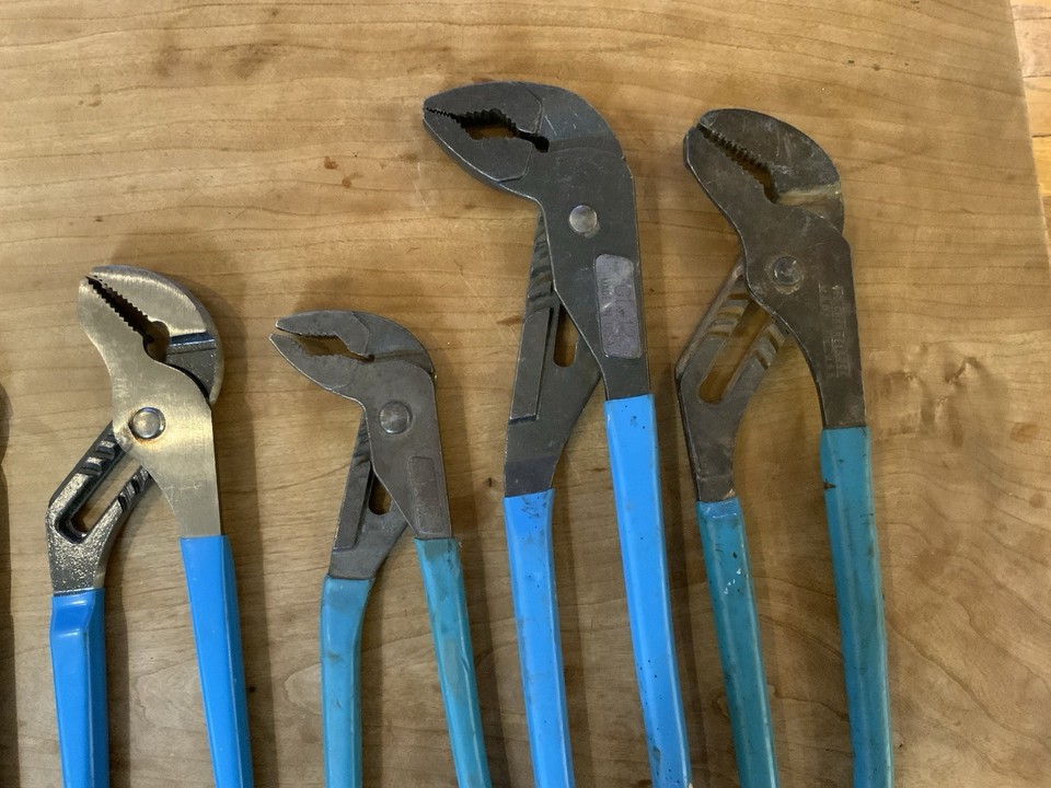 Lot of 7 Channellock Pliers GL12 GL10 140 130 420 425 426 CHANNEL LOCK ...