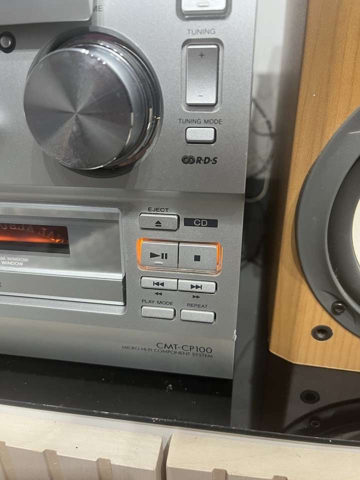 Sony CMT-CP100 Micro HiFi Component System Radio CD Tape Remote TESTED ...