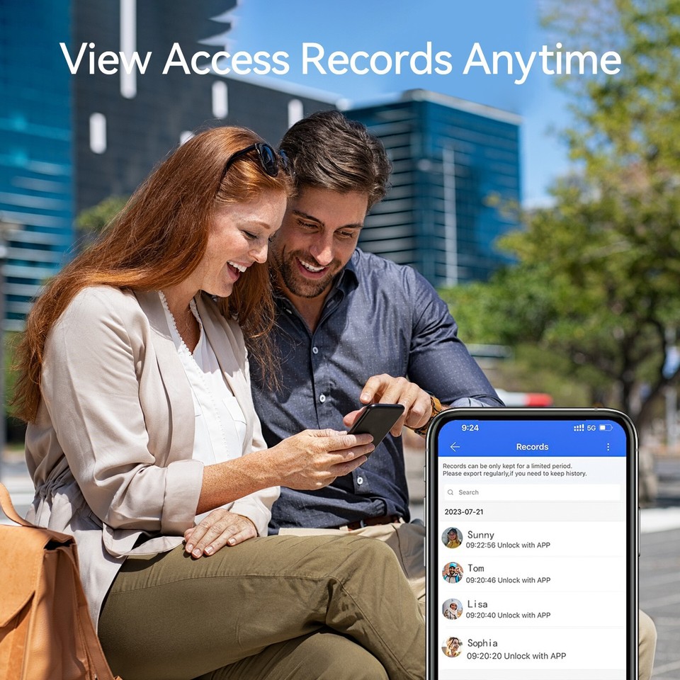 Fingerprint Smart Door Lock with Handle Keyless Entry Security TUYA APP ...