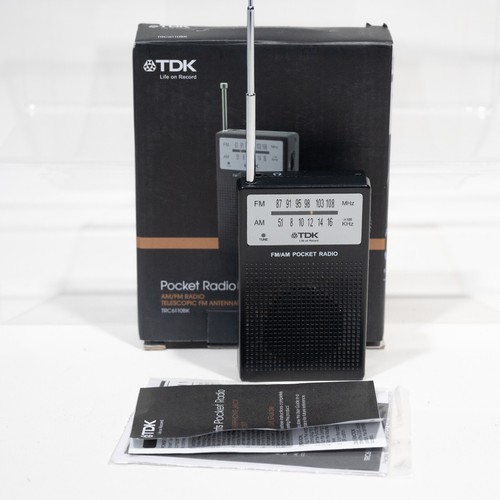 TDK Handheld Portable Pocket AM/FM Radio w/ Speaker TRC6110 - Tested ...