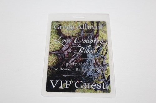Gregg Allman - Laminated Backstage Pass - VIP - FREE POSTAGE Brothers ...