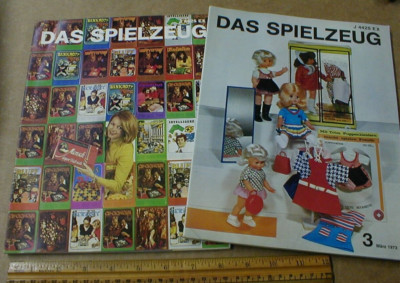 1973 lot 2 Das Spielzeug German Toy Catalog magazines rare + color ads ...