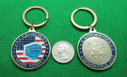 Pandemic challenge coin Keychain 2020 19cov19virus coron stocking ...