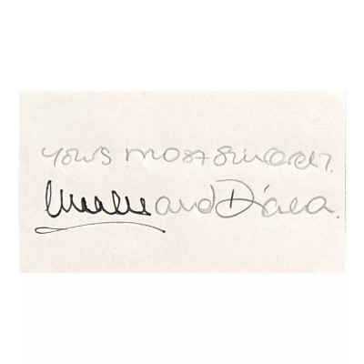Prince Charles & Princess Diana Dual Signed Autograph Cut DJR COA Royal ...
