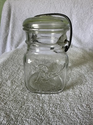 Vintage HTF BALL SQUARE Lightning Mason Canning PINT Jar (1933-1962) | eBay