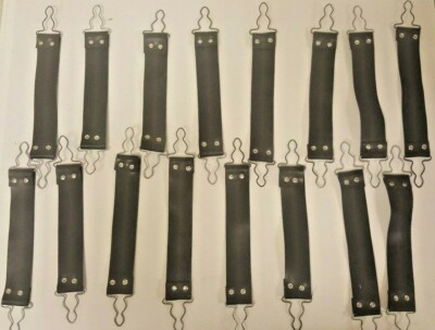 Lot of 16 Black Rubber 8" to 9" Firefighter Suspender straps | eBay