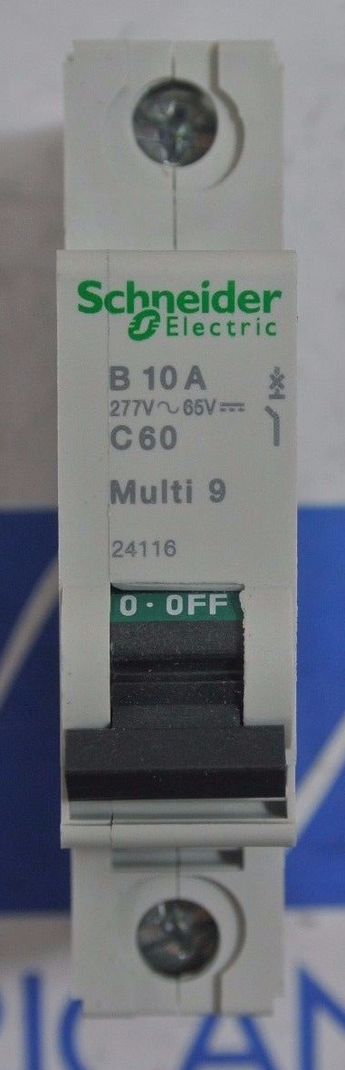 Schneider Electric 24116 Multi 9 C60 - 1P 277V 10A Din Rail Circuit ...