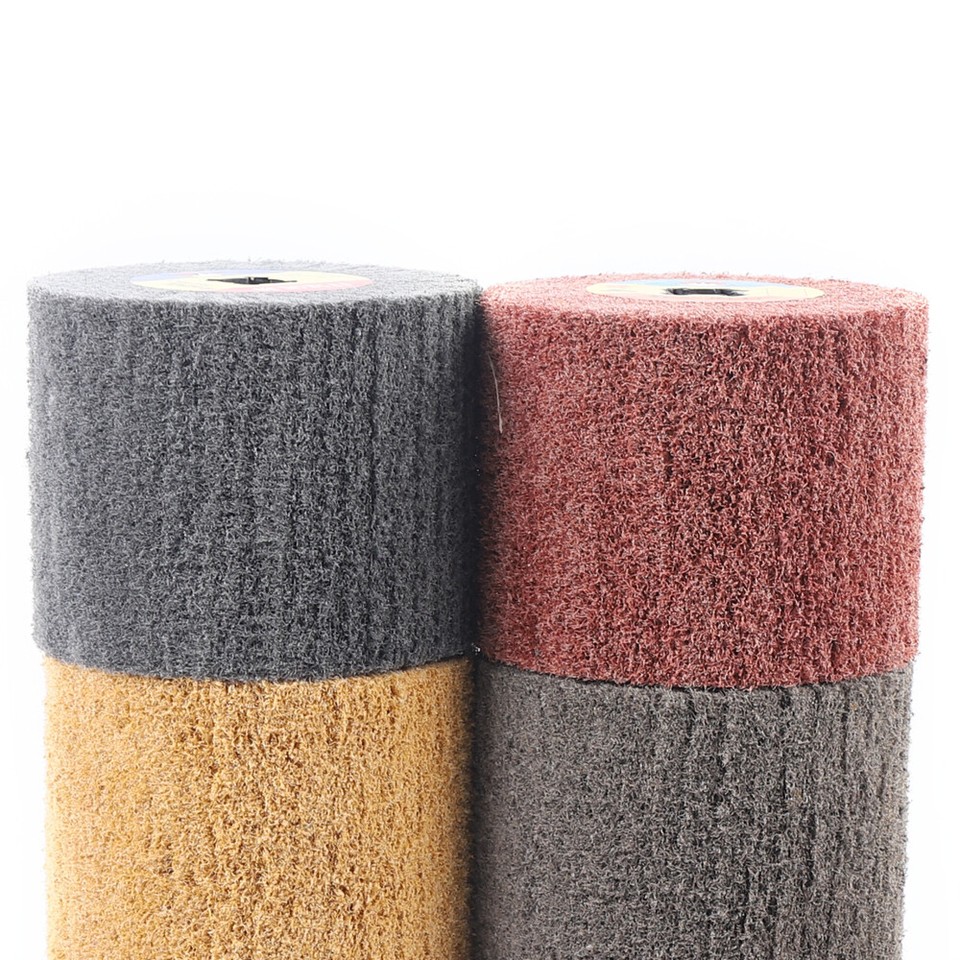 7 Pcs Wire Drawing Wheel 60#-600# Grit Drum Burnishing Polishing Buffer ...