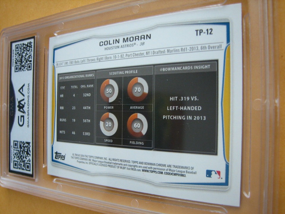 COLIN MORAN ASTROS PIRATES 2014 BOWMAN SILVER ICE ROOKIE RC # TP12 ...