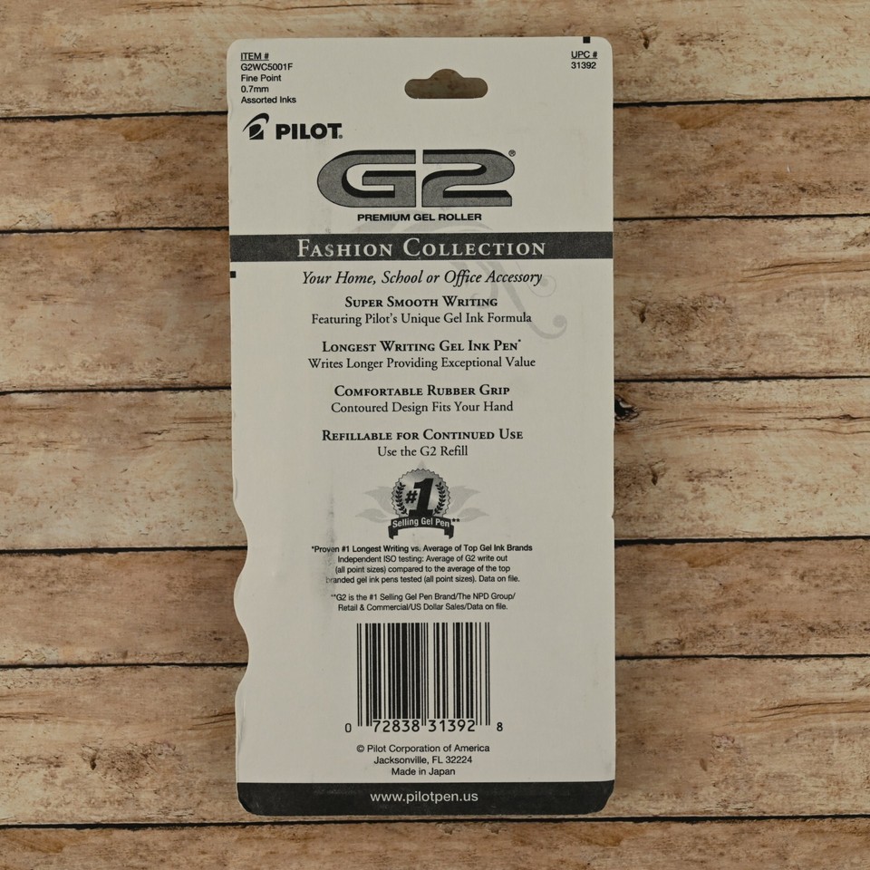 PILOT G2 (5 Pack) Assorted Colors Fashion Fine 0.7mm Retractable Gel ...