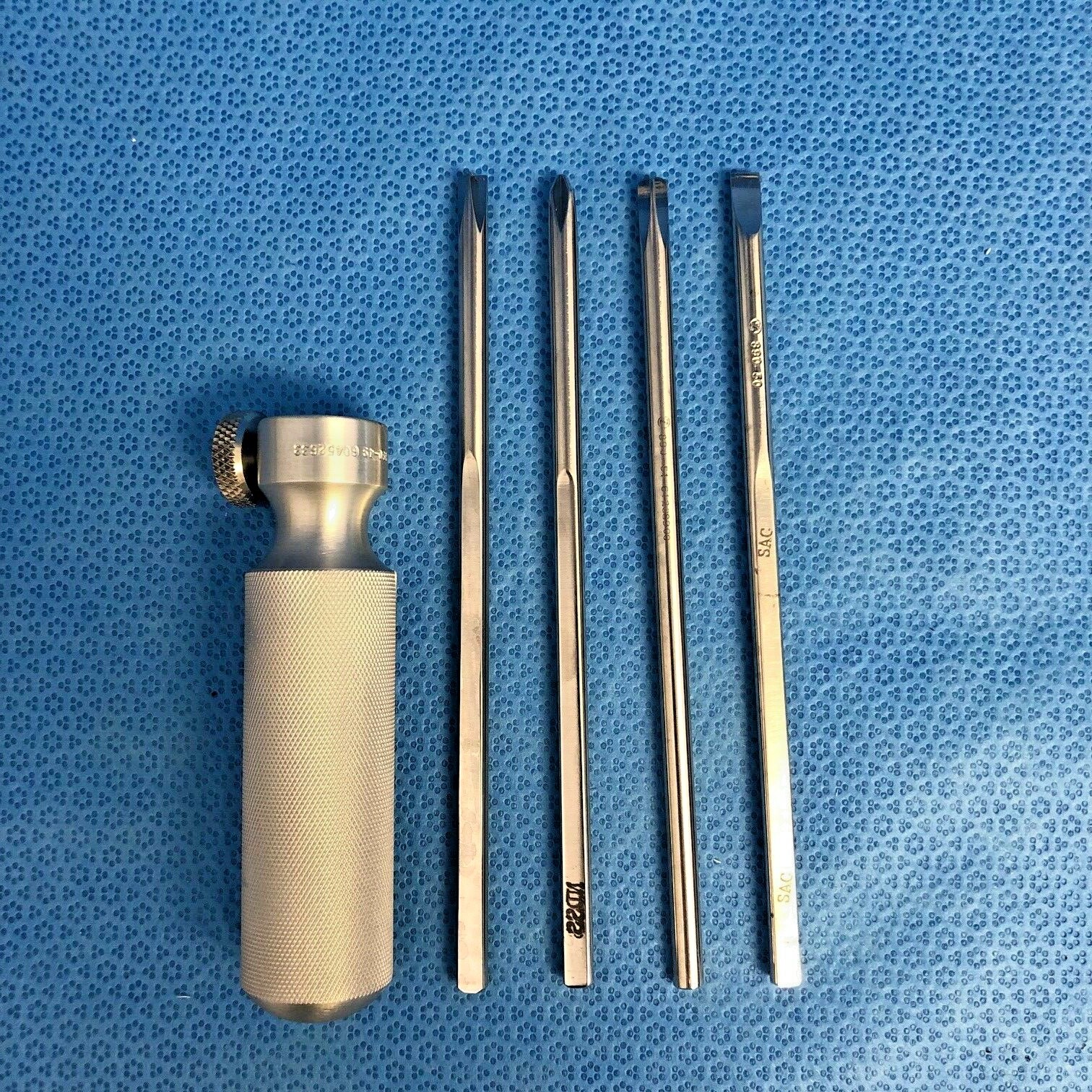 Zimmer 890-49 Adjustable Screwdriver Handle w/ 4 Bit Attachments ...