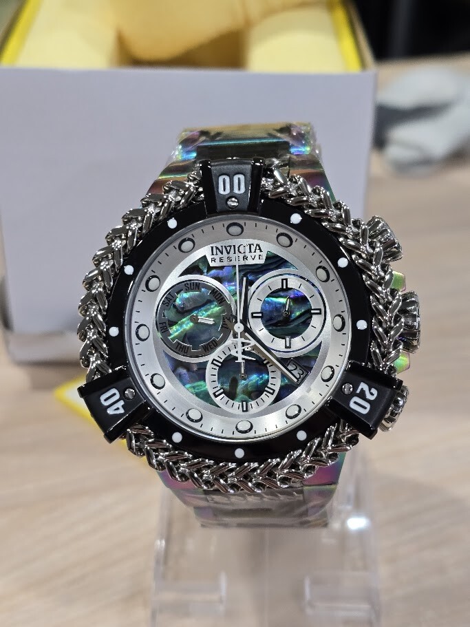 Invicta Reserve Hercules Men's 53mm Abalone Rainbow Swiss Chrono Watch ...