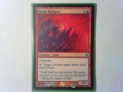 Foil Battle Rampart Rise of the Eldrazi - Magic the Gathering Mtg Red ...